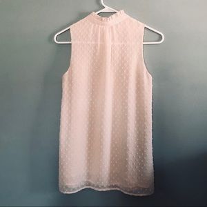 J. Crew | Tops | J Crew Chiffon Dot Lined Tank Sz 2 Euc | Poshmark